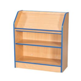 750mm Wide Library Bookcase with Angled Shelf | Open Storage