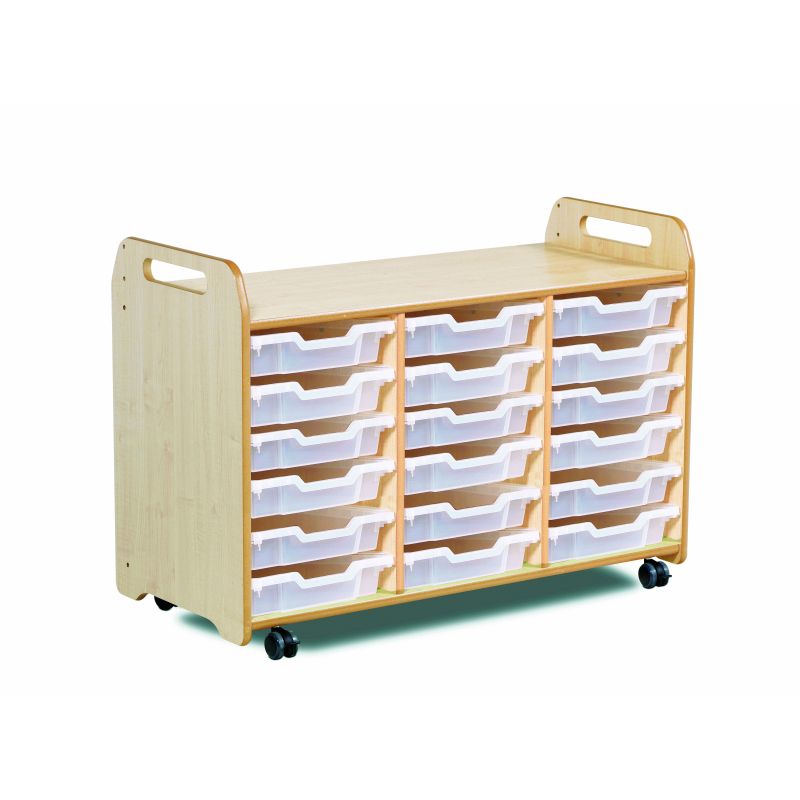 Tray Storage Unit (730mm height) with 18 Shallow Trays